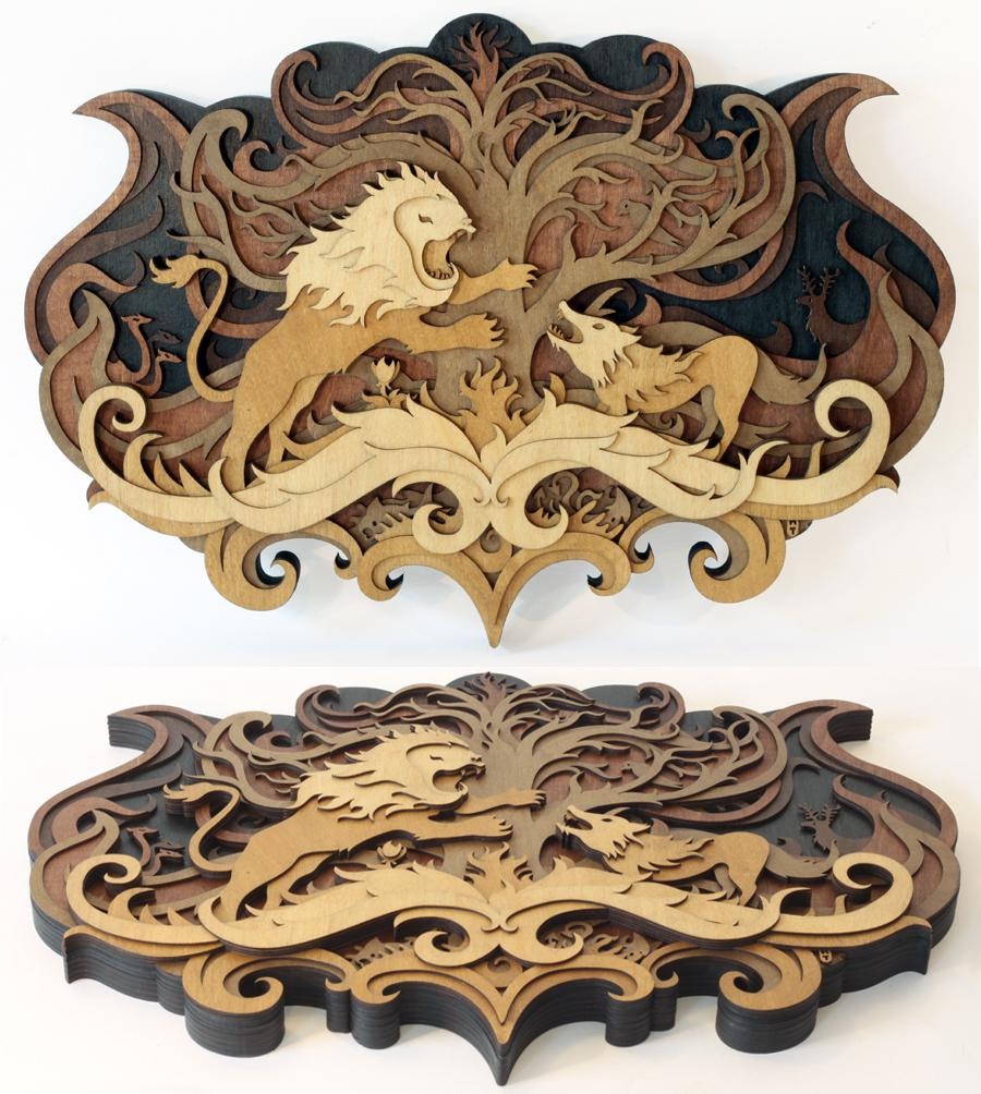 Technique for Layered Plywood Art from Layered Laser-cut Panel ...