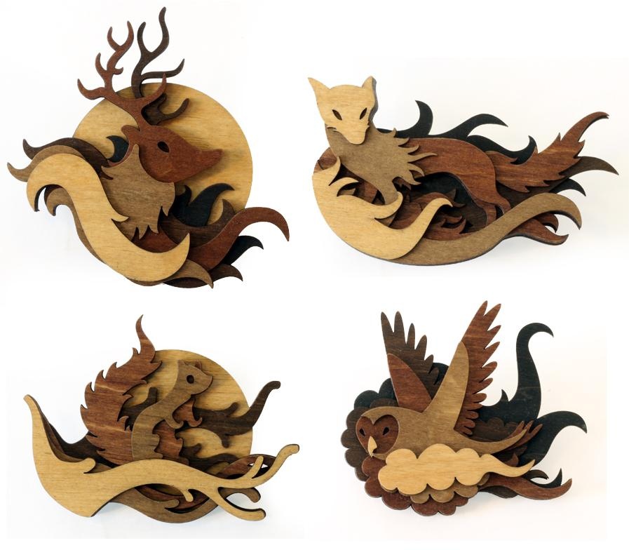 Laser-cut Plywood Panels Layered & Stained To Add Depth | Woodworking ...