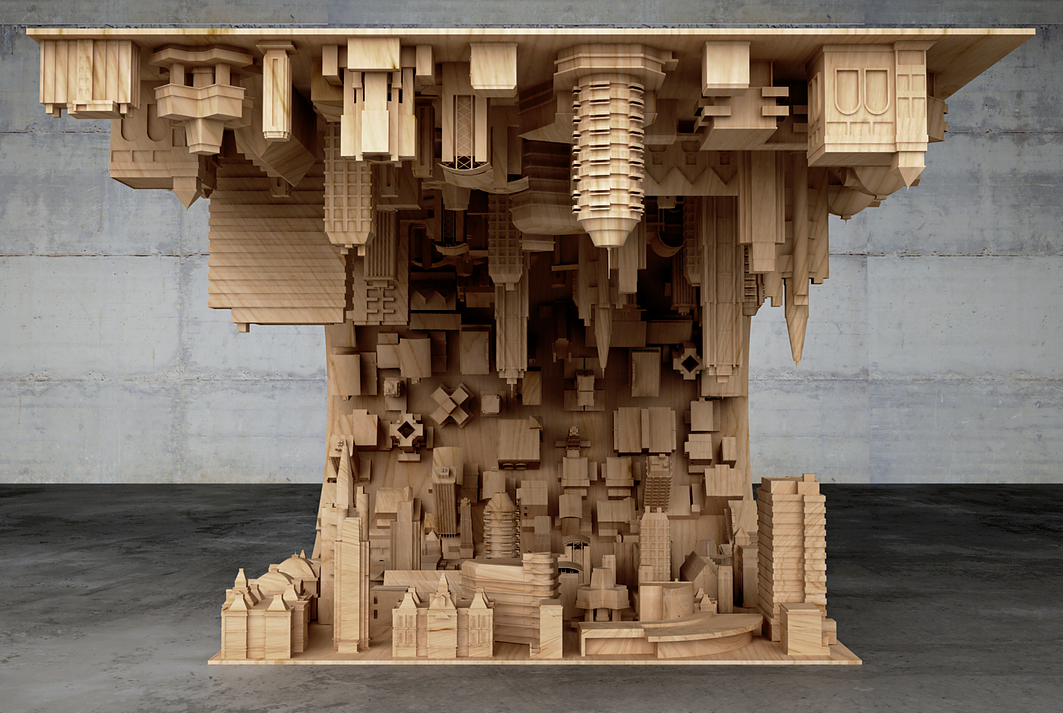 Inception-inspired Wave City coffee table defies gravity to mimic film ...